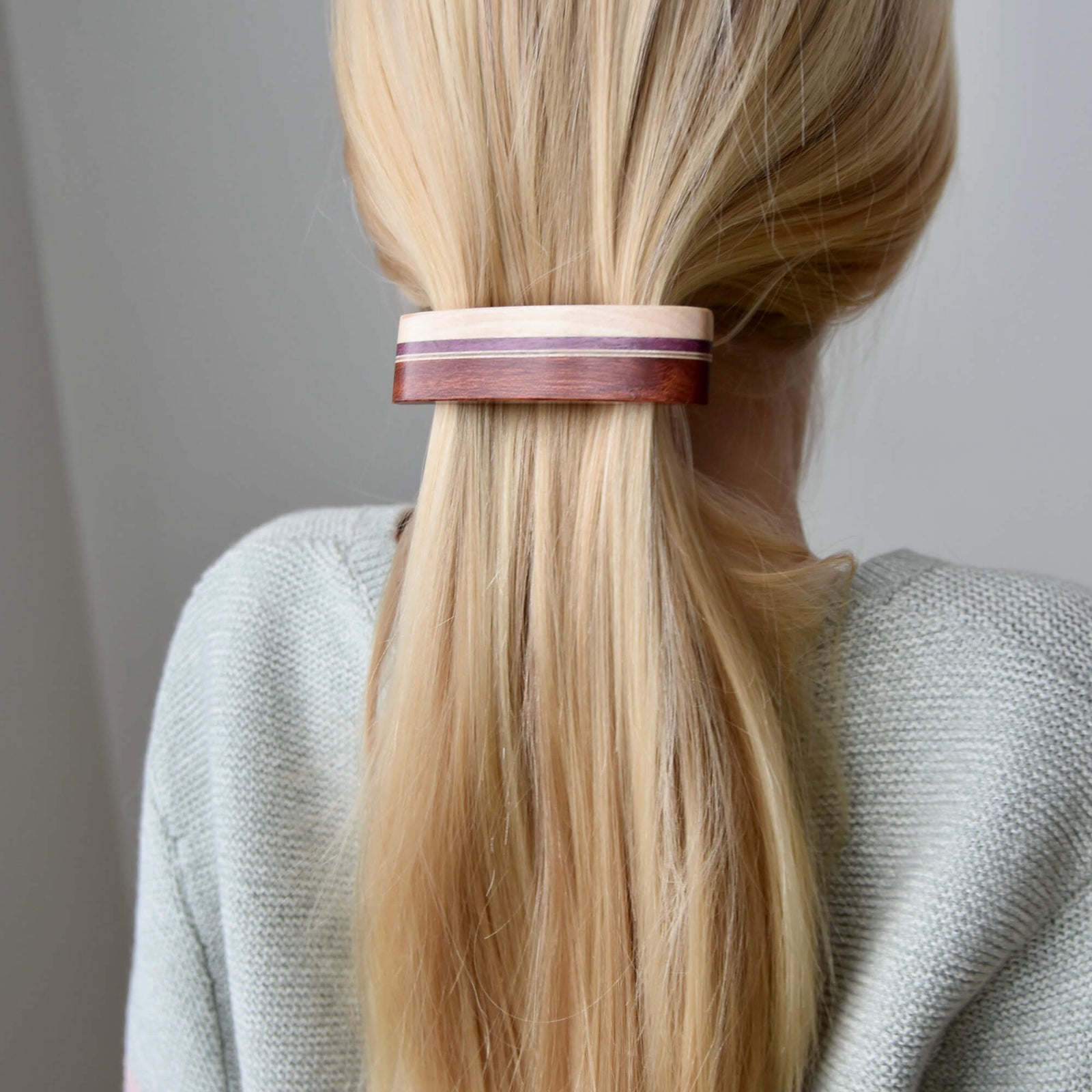Barrette en bois artisanal, fait à Québec, Barrettes pour cheveux